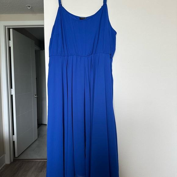torrid | Dresses | Torrid Blue Pleated Maxi Dress For Wedding Guest ...